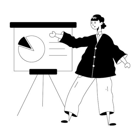 Premium Vector A Glyph Illustration Of Data Analyst
