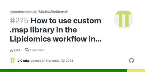 How To Use Custom Msp Library In The Lipidomics Workflow In Msdial 49