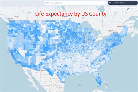 Life Expectancy By Us County Rmapporn
