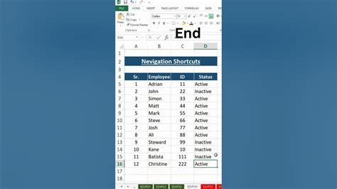 Shortcut For Switch Between Worksheets In Excel Excel Shortcuts Youtube