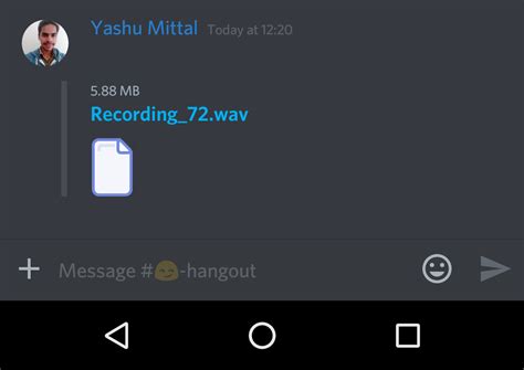 Play Audio File On Mobile Discord