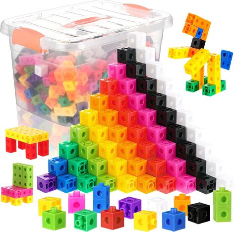 Jenaai 300 Pcs Linking Cubes With Storage Container