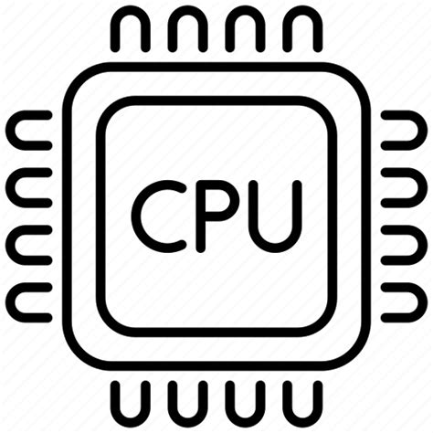 Cpu Processor Chip Computer Hardware Microchip Device Icon