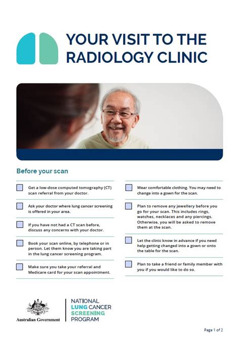 National Lung Cancer Screening Program Your Visit To The Radiology