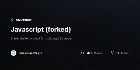 javascript forked stackblitz