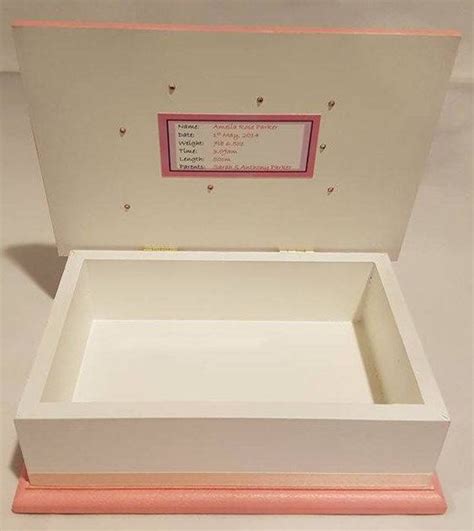 Pink And White Keepsake Box Trinket Box Treasure Box Etsy