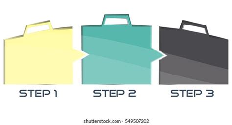 Vektor Stok Three Steps Infographics Template Data Visualization Tanpa Royalti 549507217