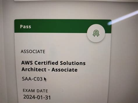 Passed Aws Saa C03 Rawscertifications