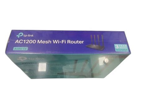 Black TP Link Archer C6 Wireless Router For Computer Networking 867 Mb Per Second At 2400