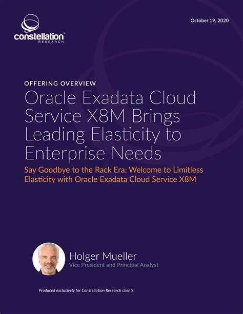 Oracle Exadata Cloud Service X8m Brings Leading Elasticity To Enterprise Needs Constellation