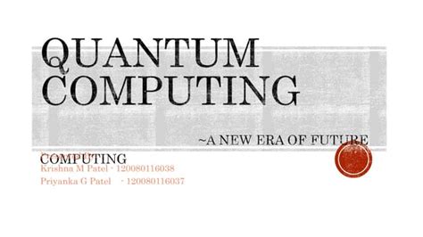 Quantum Computer Ppt Pptx