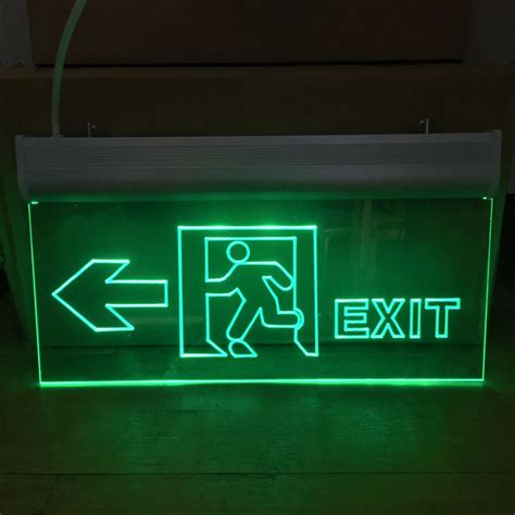 Firefly Led Backlit Fire Exit Signage Electric Illuminated Single Face