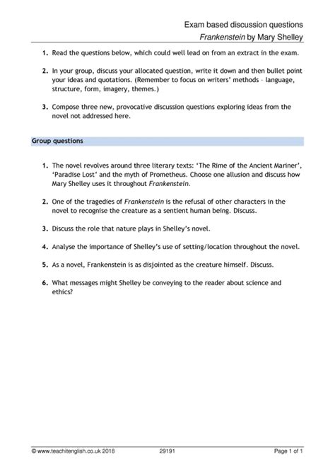 Exam Based Dicussion Questions