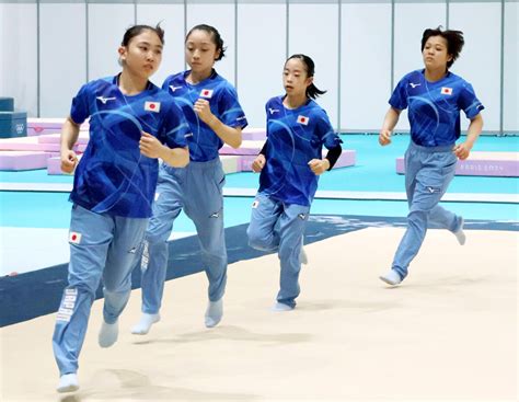 体操女子日本代表がパリ入り後初の公式練習 辞退のエース宮田欠く4人がみっちり調整 スポーツ報知