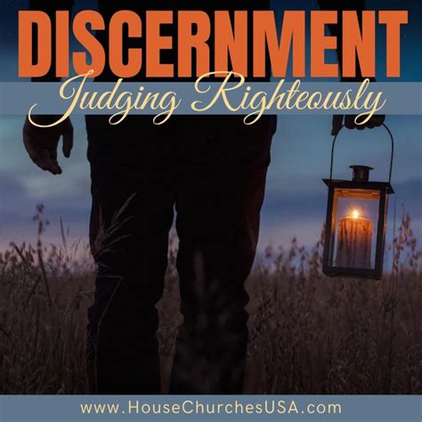 56 Discernment “judging Righteously” Oikos