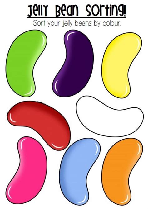 Jelly Bean Sorting Printable