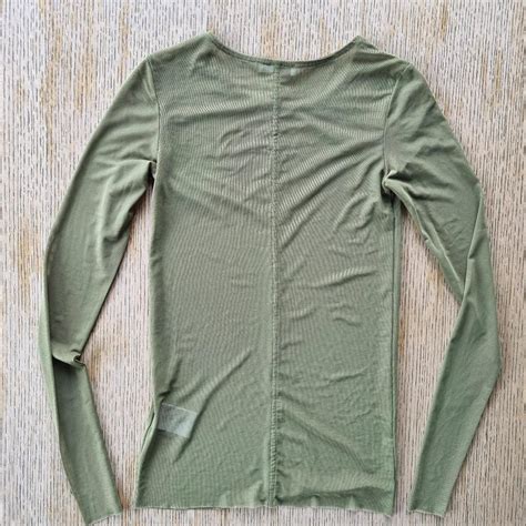 Micro Mesh Top Xs Super Fine Long Sleeved Micro Depop