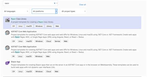 Aspnet Corerazor Class Libraries