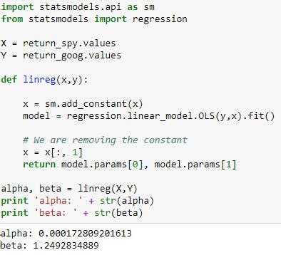 Asset Beta Market Beta In Python
