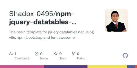 GitHub Shadox Npm Jquery Datatables Template The Basic Template For Jquery Datatables
