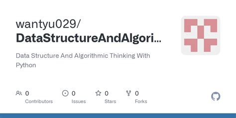 Github Wantyu029datastructureandalgorithmicthinkingwithpython Data