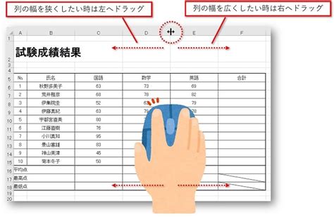 【excel】「列の幅」を変更するやり方 複数列を揃える！ ちあきめもblog