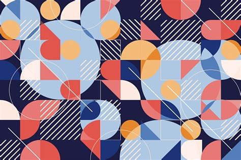 간단한 모양과 그림이 있는 지오메트리 미니멀한 아트워크 포스터 웹 배너 비즈니스 프리젠 테이션 브랜딩 패키지 패브릭 인쇄 벽지에 대한 스칸디나비아 스타일의 추상 패턴 디자인