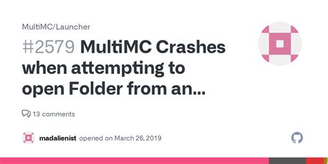 Multimc Crashes When Attempting To Open Folder From An Instance Issue Multimc Launcher