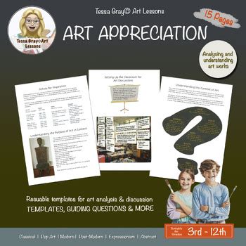 Art Appreciation Templates By Tessa Gray Art Lessons Tpt