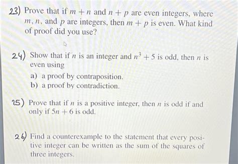 Solved 23 Prove That If Mn And Np Are Even Integers