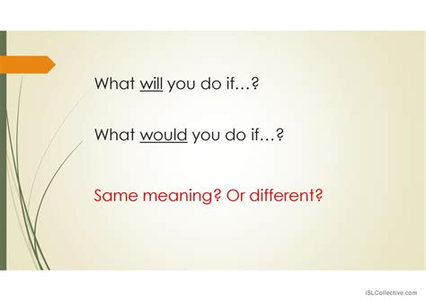 What Would You Do Using The Second English ESL Powerpoints