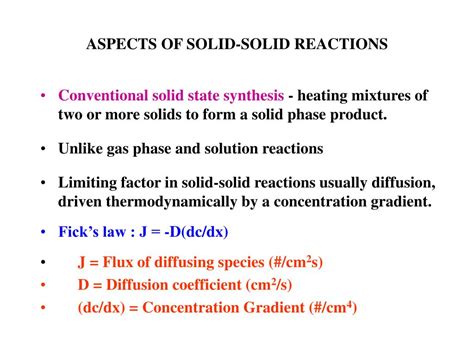 Ppt Aspects Of Solid Solid Reactions Powerpoint Presentation Free