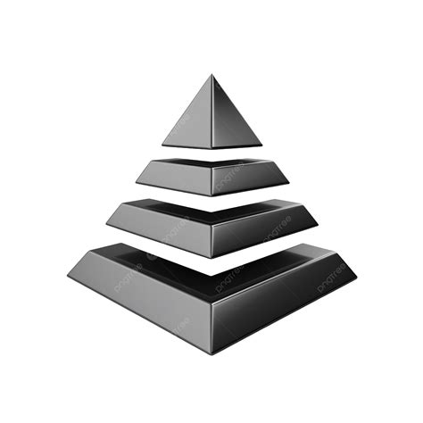 Square Pyramid Abstract Shape 3d Illustration Square Pyramid Abstract
