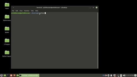 how to open python interpreter in linux terminal achib hossen programming youtube
