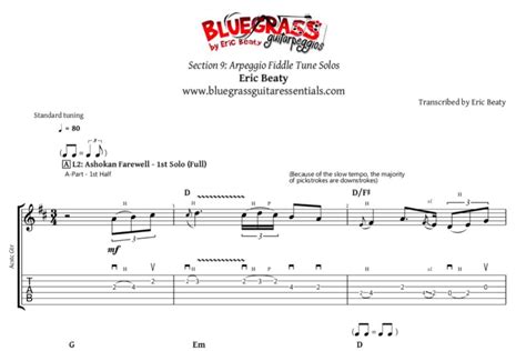 Bluegrass Guitar Tablature By Eric Beaty