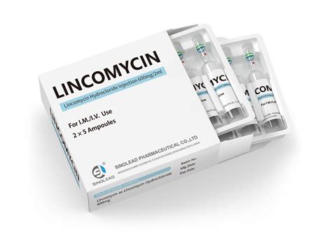 Lincomycin Hydrocloride Injection 600mg 2ml 5amps Tray 2traies Box 1vial Box Lincomycin And