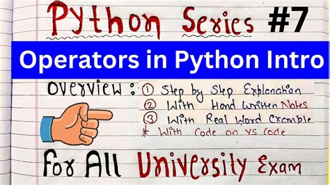 Introduction To Operators In Python Python Basics Explained Code Hacker Youtube
