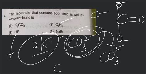The Molecule That Contains Both Ionic As Well As Covalent Bond Is Filo