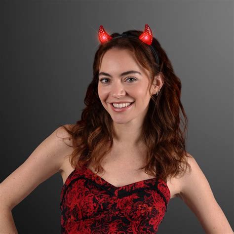 Custom Led Red Devil Horns Facetted Multi Function