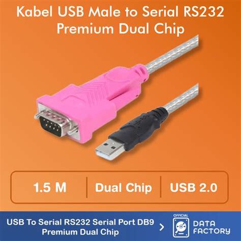 Jual Usb Male To Serial Rs232 Premium Kabel Usb 20 To Serial Rs232