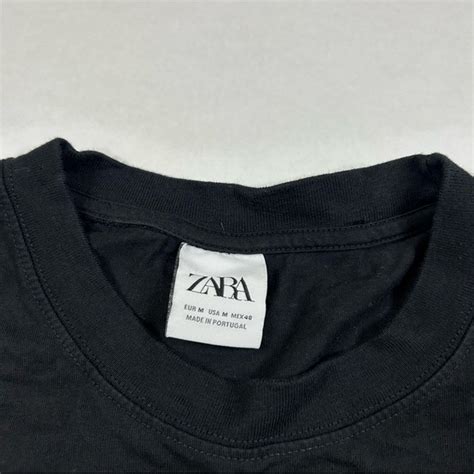 Zara Shirts Zara Mens T Shirt Short Sleeve Graphic Black Size M