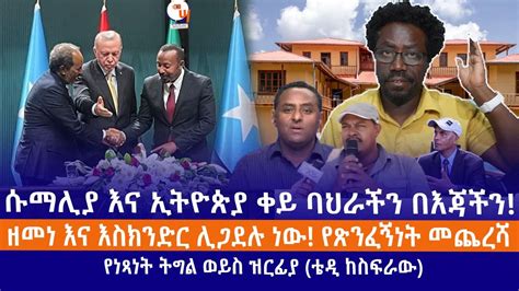 ሱማሊያ እና ኢትዮጵያ ቀይ ባህራችን በእጃችን ዘመነ እና እስክንድር ሊጋደሉ ነው የጽንፈኝነት መጨረሻ የነጻነት ትግል ወይስ ዝርፊያ ቴዲ