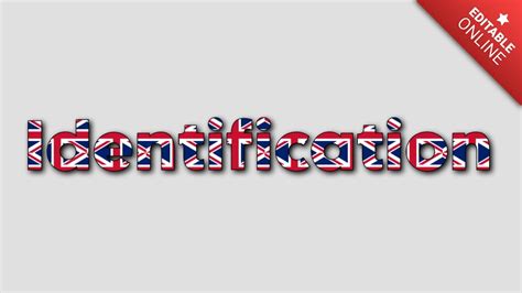 Identification United Kingdom Flag Text Effect Generator