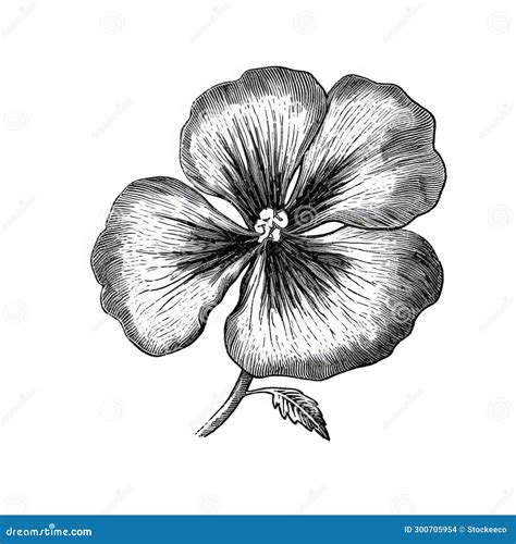 Flower Pansy Drawing