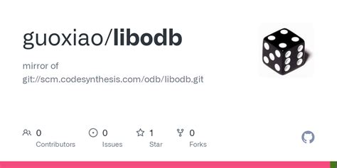 GitHub Guoxiao Libodb Mirror Of Git Scm Codesynthesis Com Odb Libodb Git