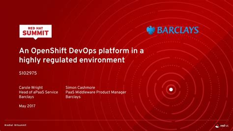Pdf Highly Regulated Environment An Openshift Devops Platform In A · An Openshift Devops