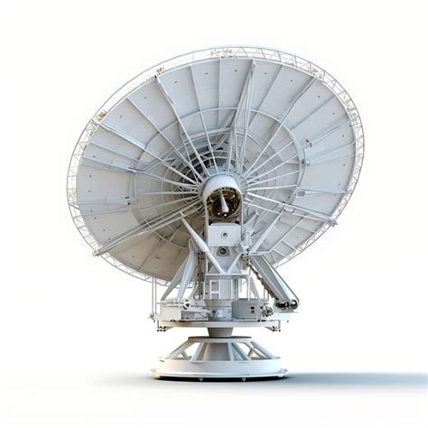 Premium Ai Image Isolated Radar Aircraft Detection Spinning Dish White On Whi On White