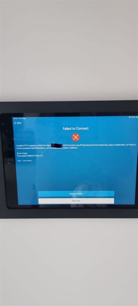 Not Able To Connect With Ipad Via Duckdns Home Assistant Community