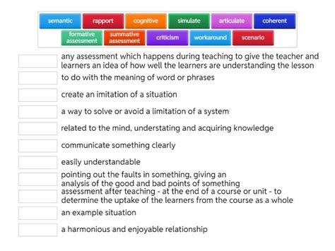 Module 1 Glossary Match Up