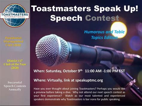 Junyujohnny Han On Linkedin Speak Up Toastmasters Club Is Hosting